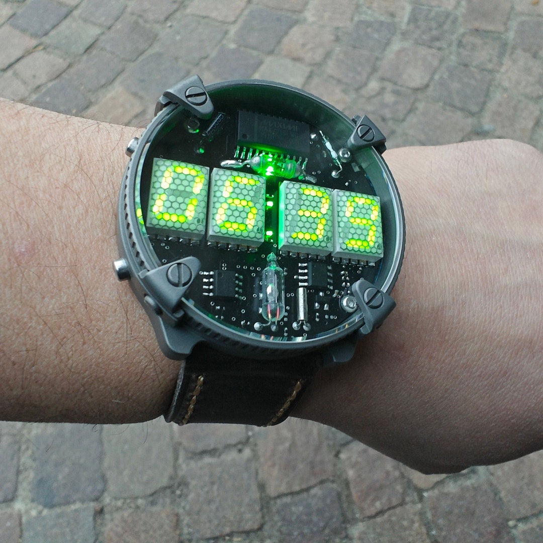 Nixie Watch, Handmade Titanium Watch, Self Made, With Accelerometer and ...