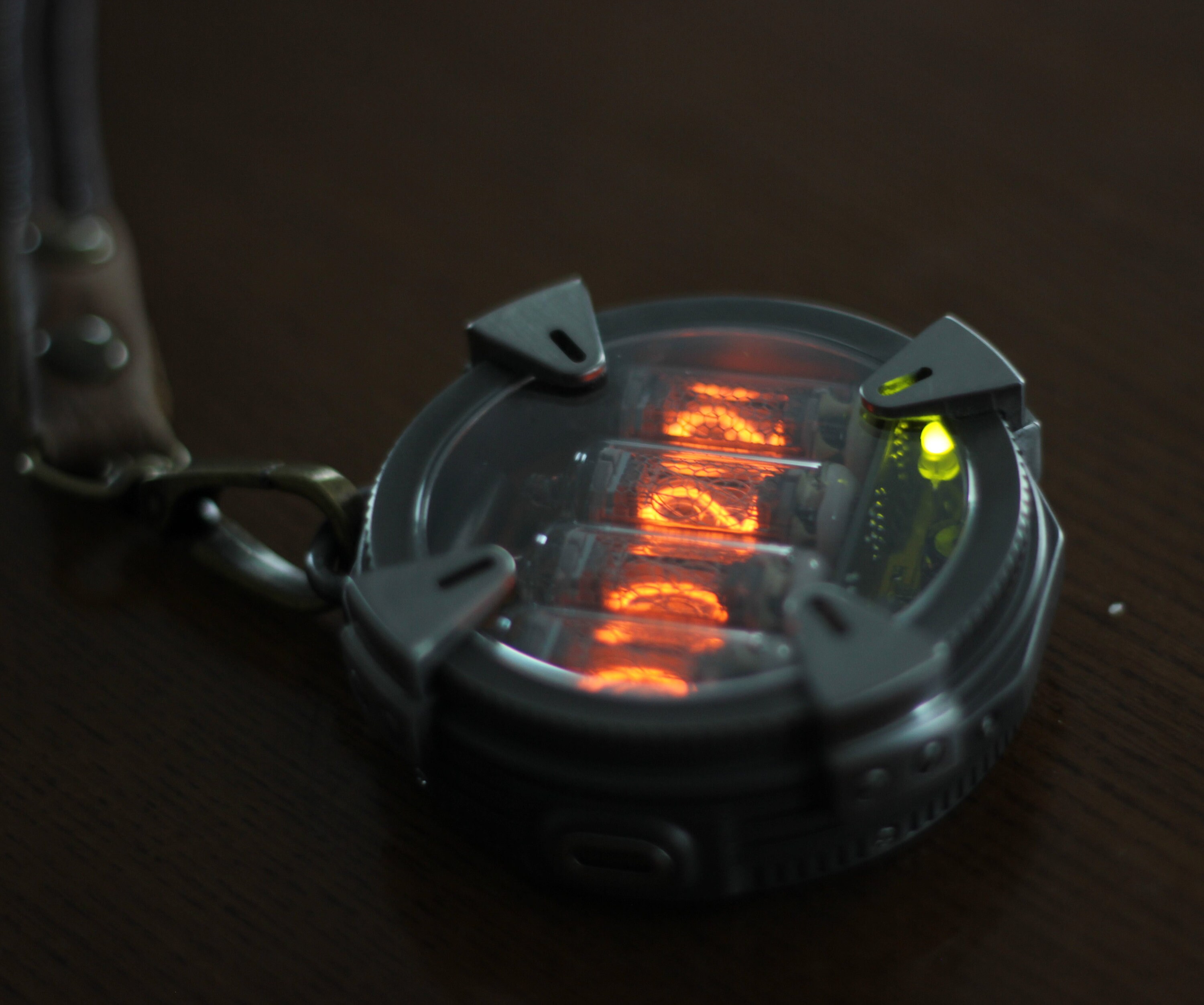 Nixie Pocket Watch, Titanium Handmade With γ, β and X-ray Radiation ...