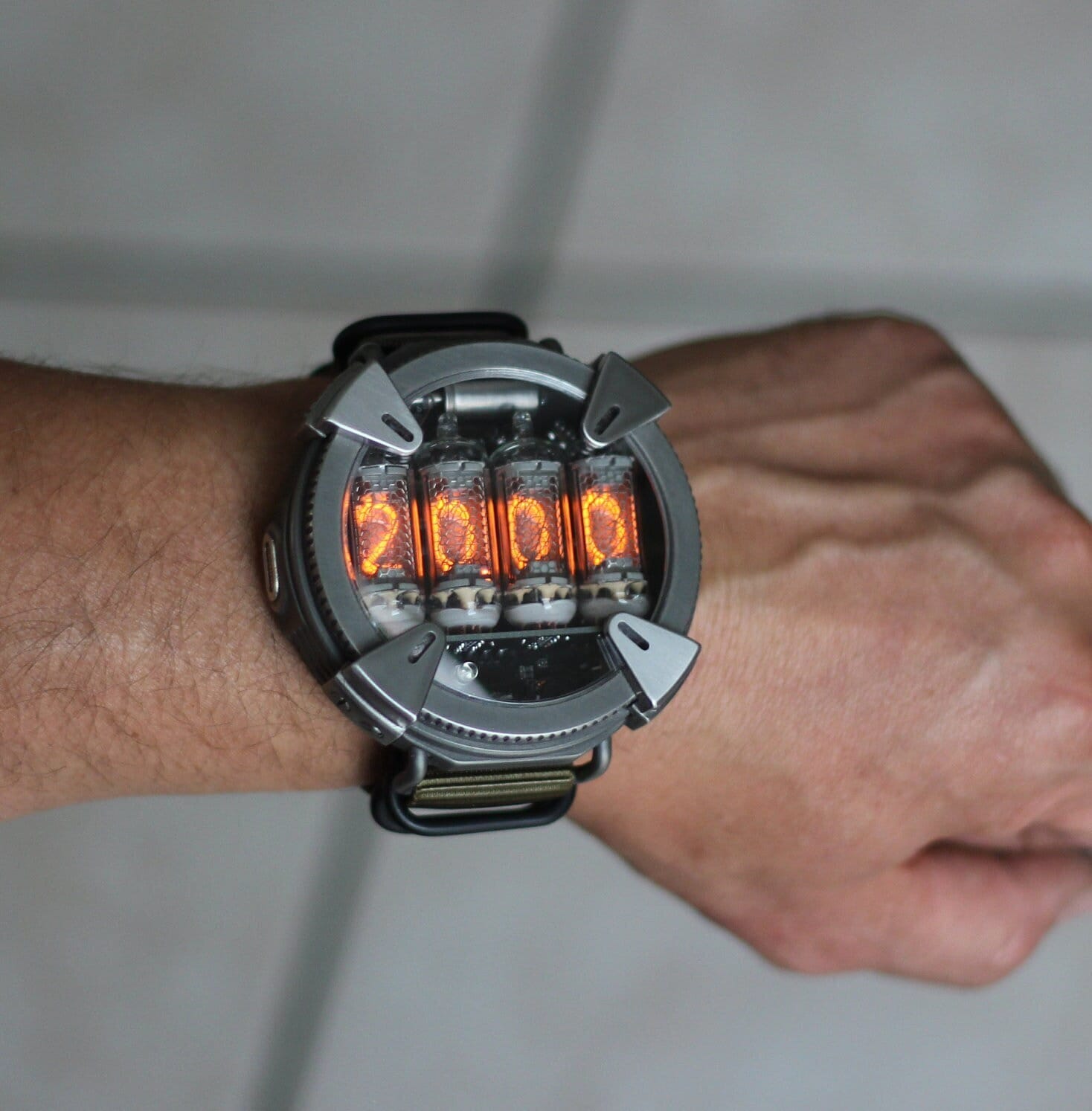 Nixie Watch, Titanium Handmade Wrist Watch With γ, β and X-ray ...