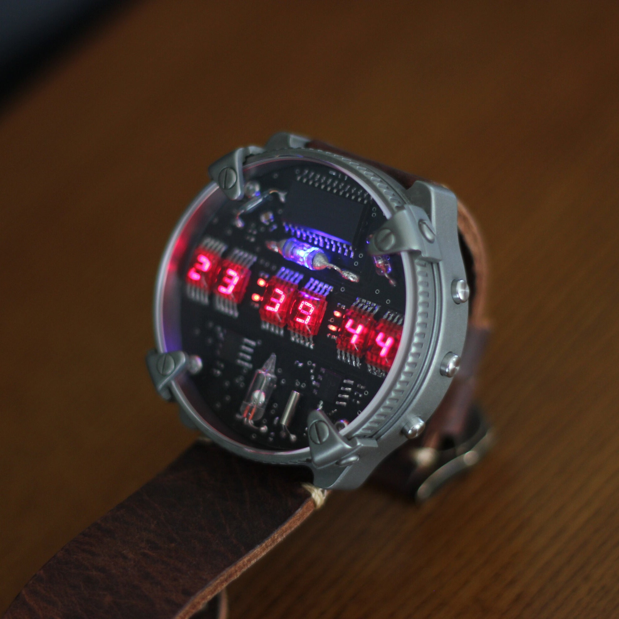 Nixie Watch Titanium Wrist Watch Self Made With - Etsy