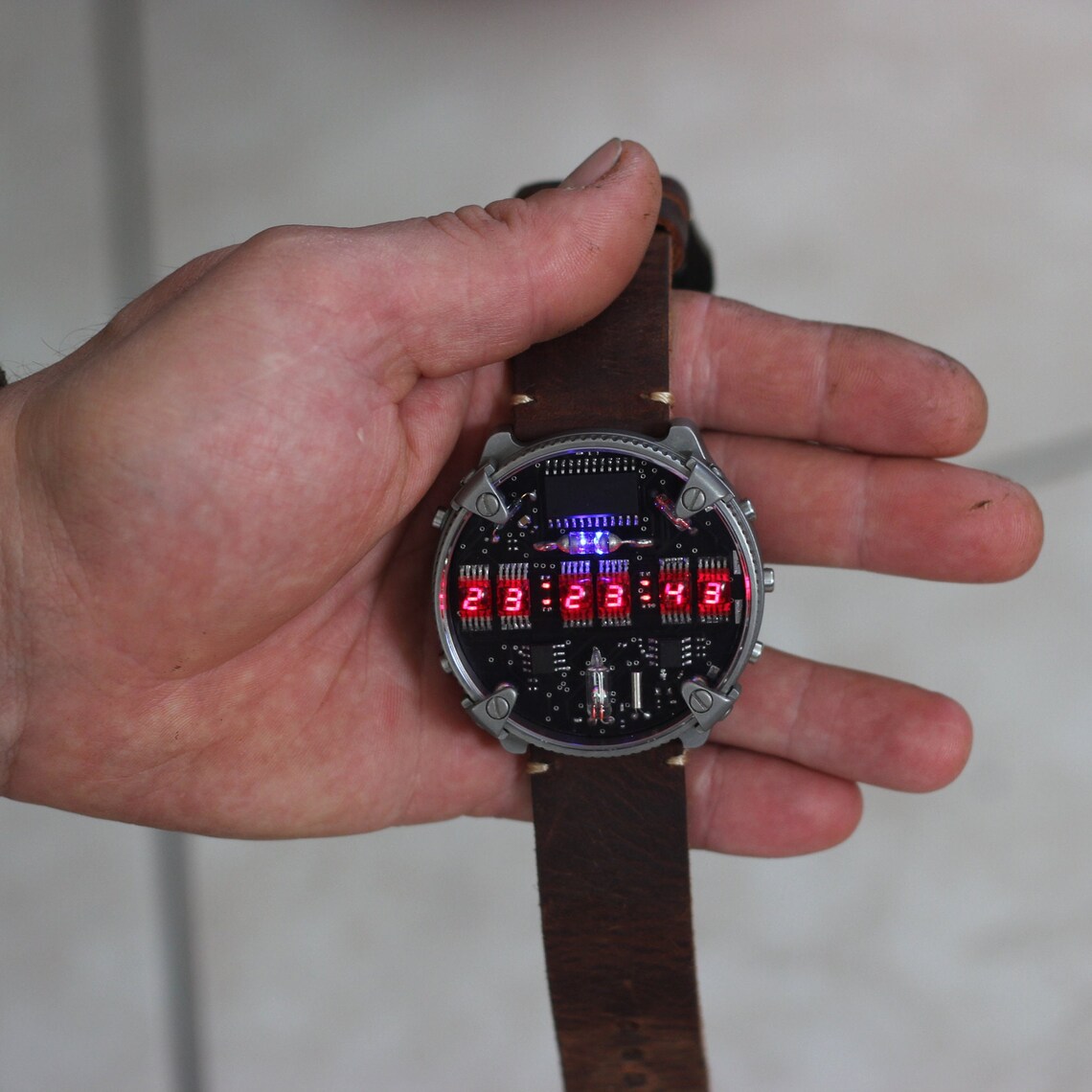 Nixie Watch Titanium Matrix Watch Self Made With - Etsy