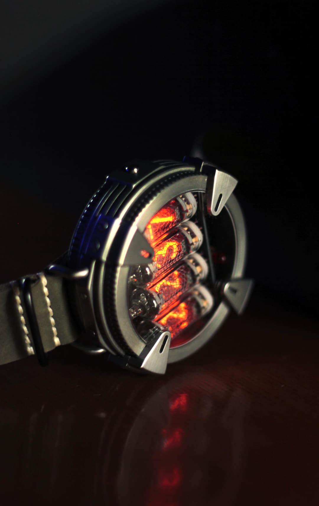 Nixie Watch, Titanium Handmade Wrist Watch With γ, β and X-ray ...