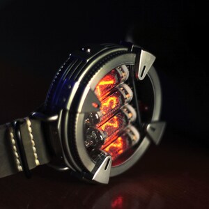 Nixie Watch, Titanium Handmade Wrist Watch With γ, β and X-ray ...