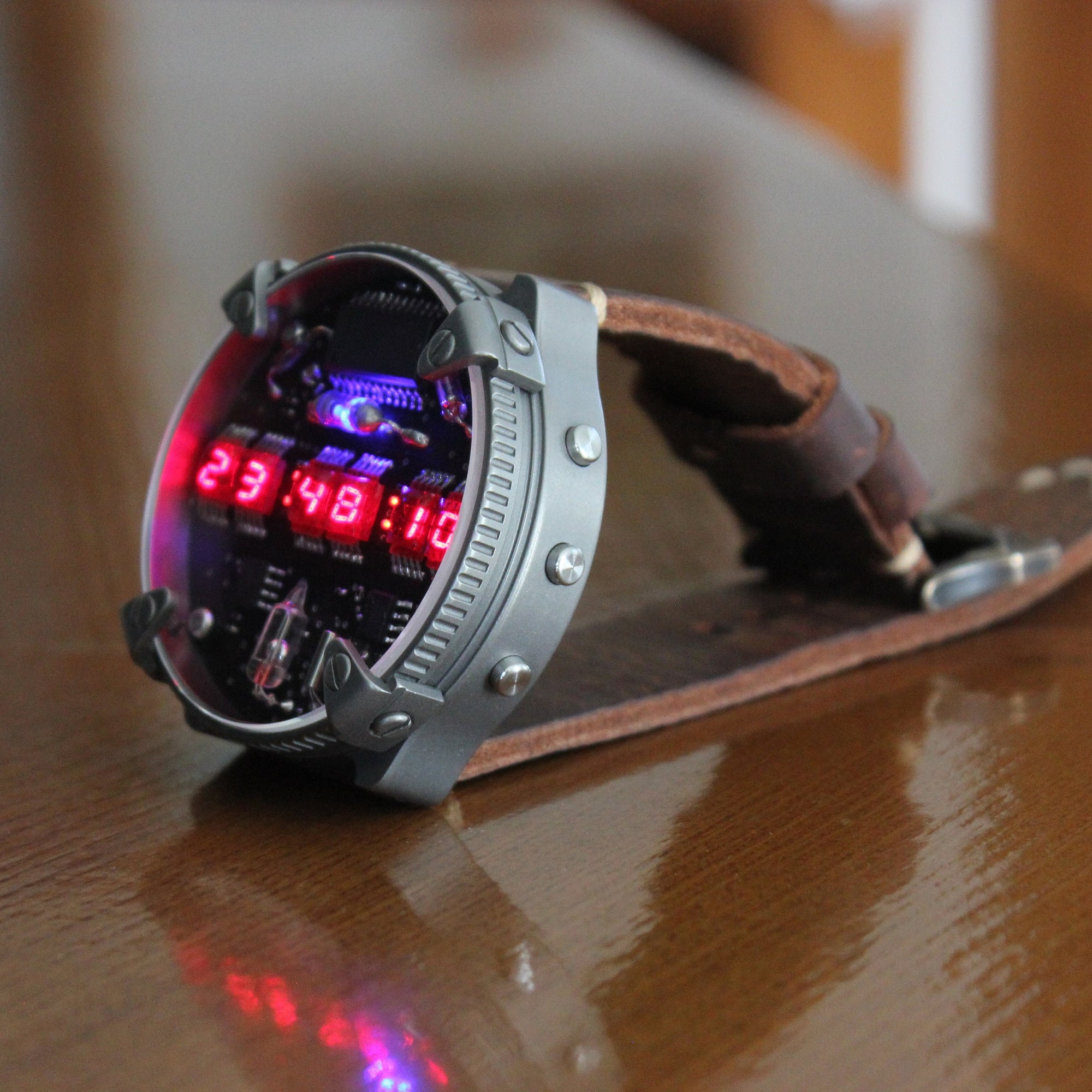 Nixie Watch Titanium Matrix Watch Self Made With - Etsy