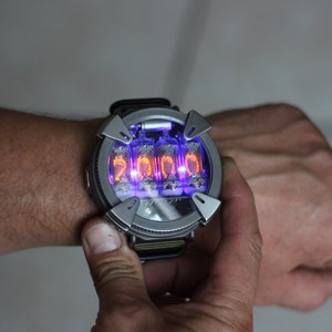 Nixie Watch, Titanium Handmade Wrist Watch With γ, β and X-ray ...