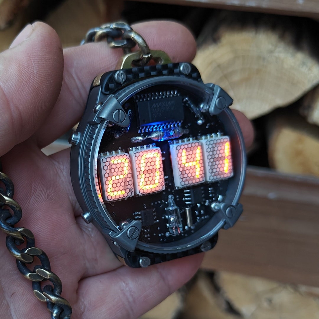 Nixie Watch, Titanium Matrix Watch, Self Made, With Accelerometer and ...