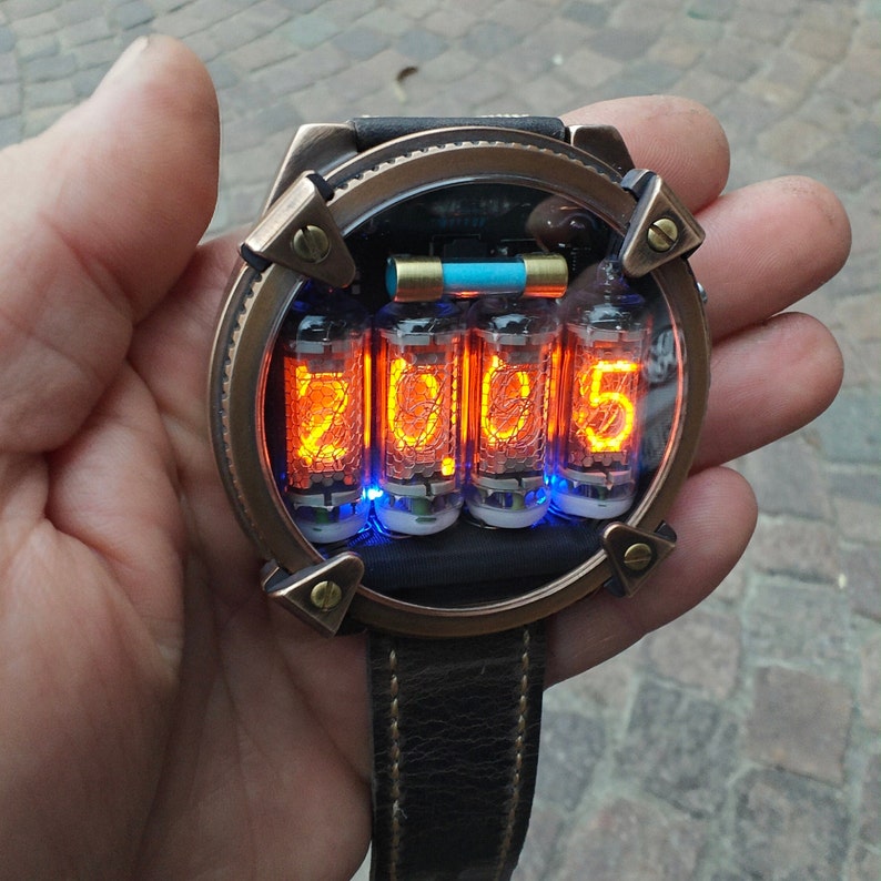 Nixie Watch, Bronze Watch, Luxury Wrist Watch, Self Made, With ...