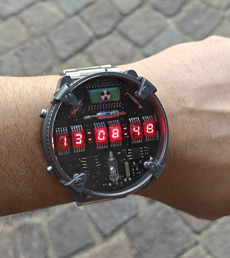 Nixie Watch, Titanium Wrist Watch, Self Made, With Accelerometer and Wi ...