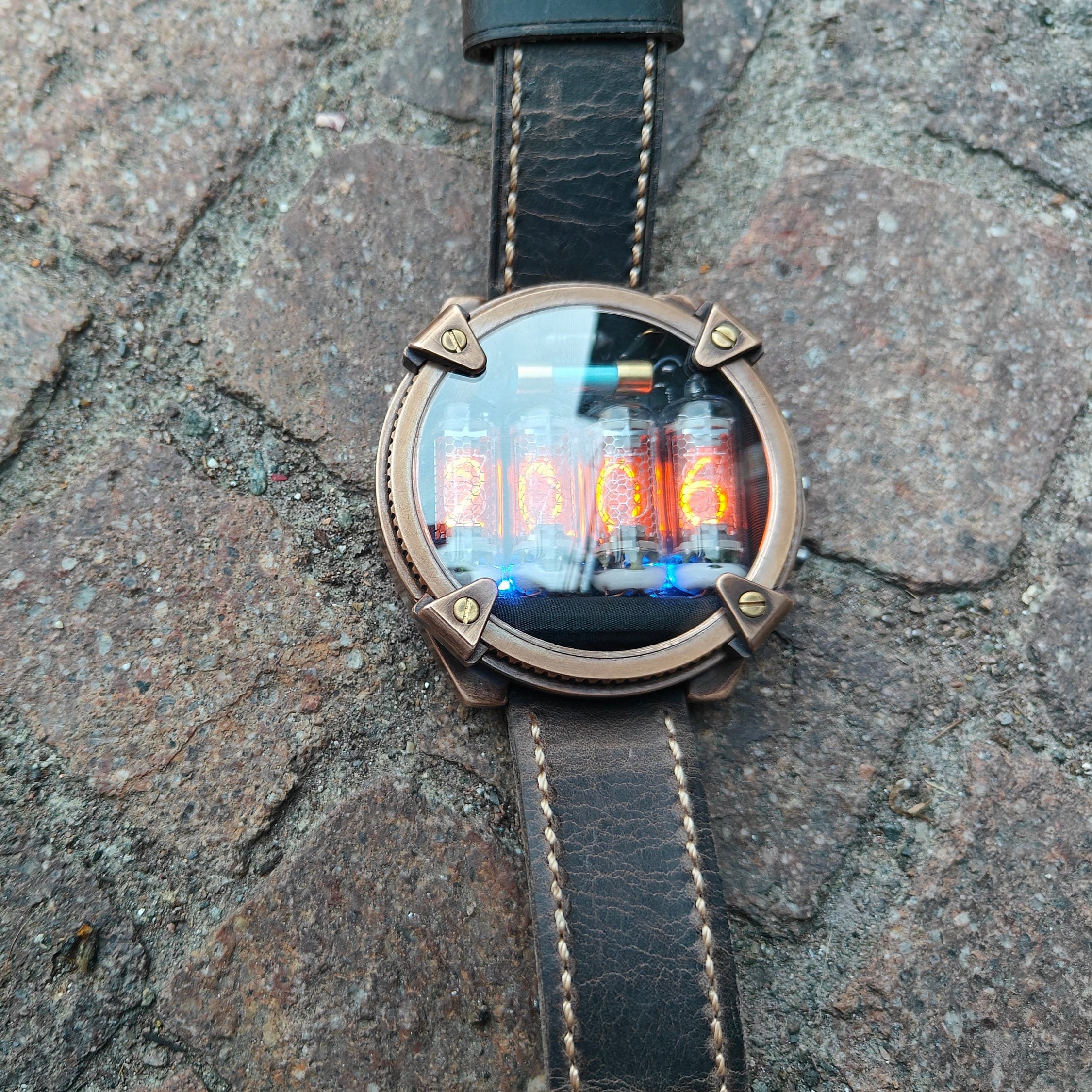 Nixie Watch, Bronze Watch, Luxury Wrist Watch, Self Made, With ...