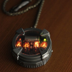 Nixie Pocket Watch, Handmade Titanium With γ, β and X-ray Radiation ...