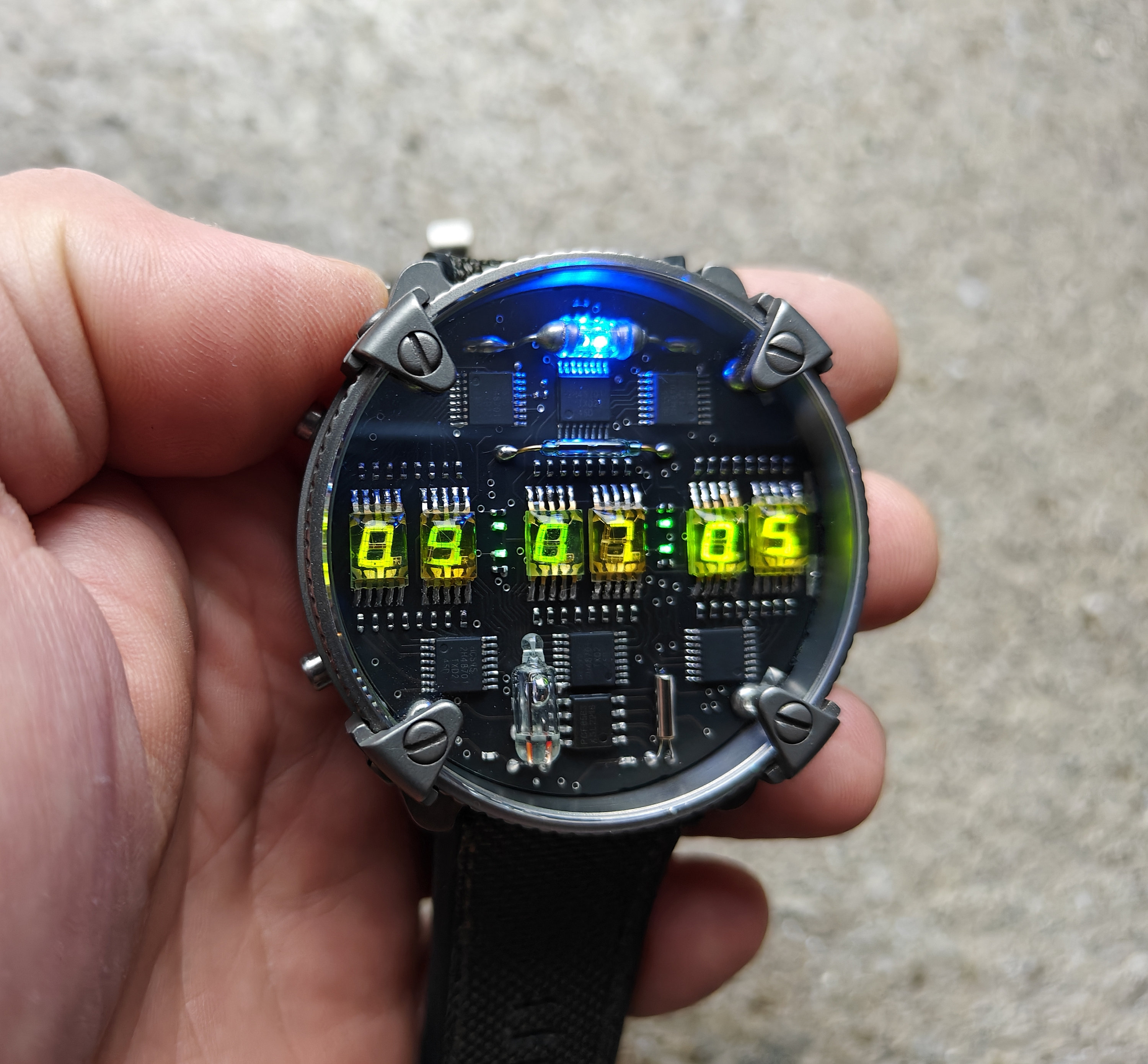 Nixie Watch, Titanium Matrix Watch, Self Made, With Accelerometer and ...