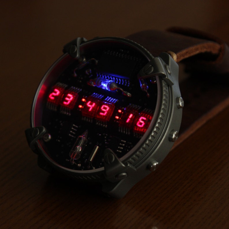 Nixie Watch Titanium Matrix Watch Self Made With - Etsy