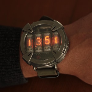 Nixie Watch, Titanium Handmade Wrist Watch With γ, β and X-ray ...