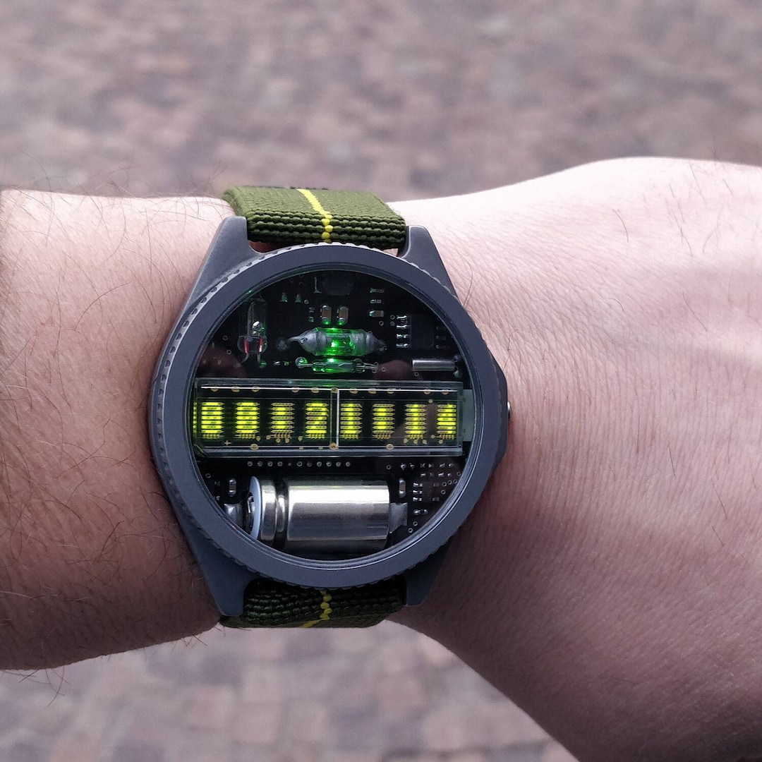Nixie Watch, Titanium Handmade, With Accelerometer and Wi-fi, Made in ...