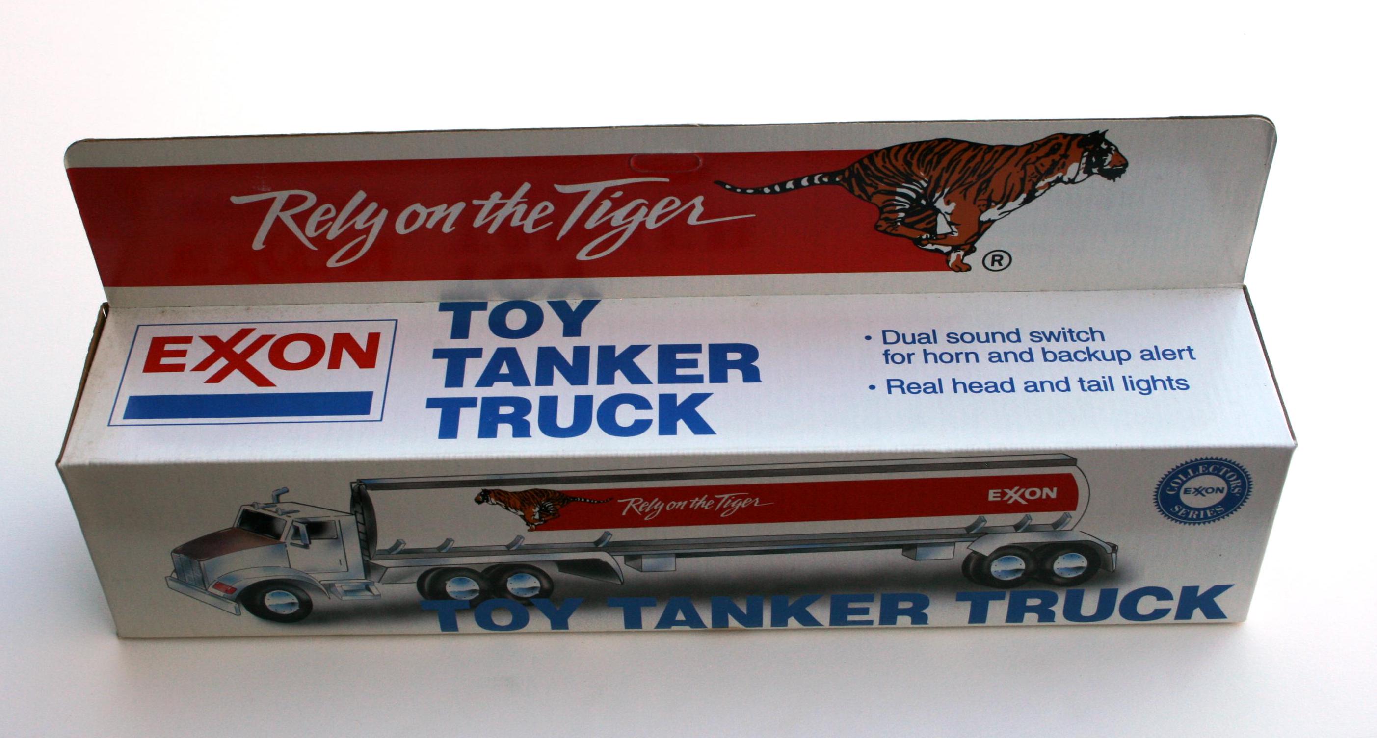 Vintage Circa 1993 EXXON Tanker Truck Toy "rely on the Tiger" Limited ...