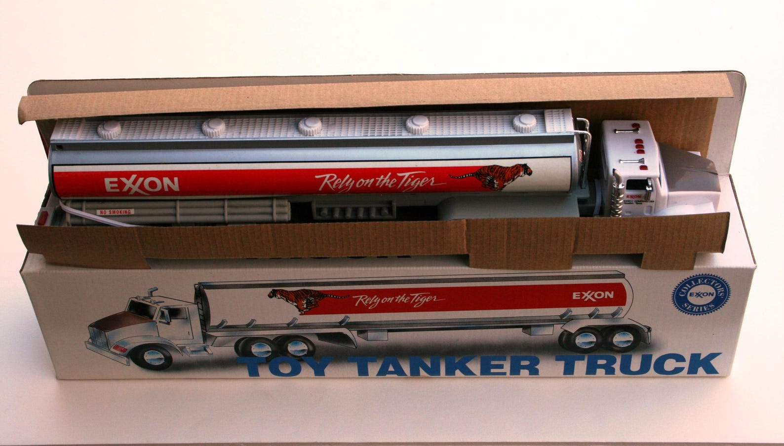 Vintage Circa 1993 EXXON Tanker Truck Toy "rely on the Tiger" Limited ...