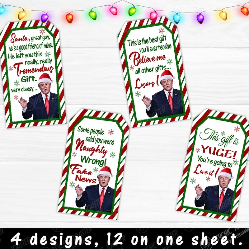 Trump Gift Tags Printable - 60+ Gift Ideas for 2025