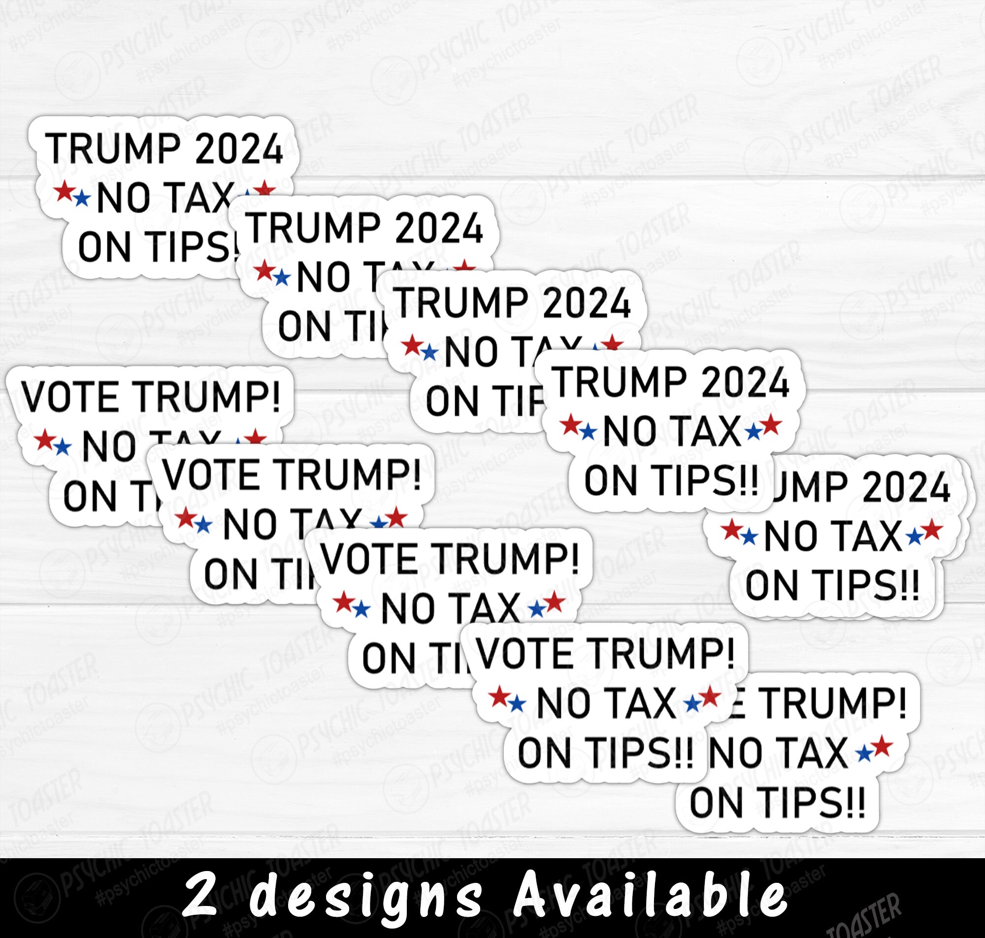 Trump 2024, No TAX on Tips Receipt Decal Stickers, Vinyl, Vote Trump - Etsy
