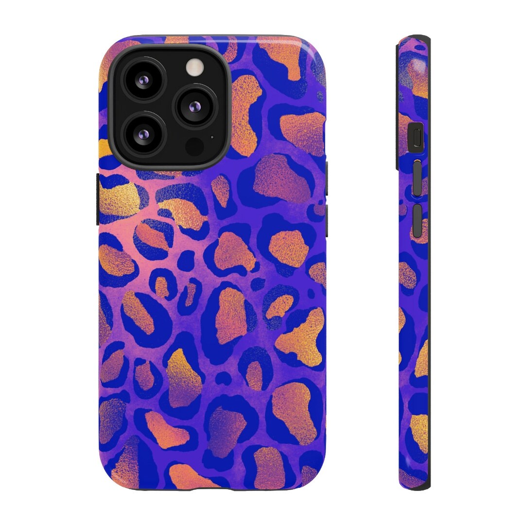 Cheetah Print Blue Pattern Cell Phone Tough Case - Iphone, Samsung ...