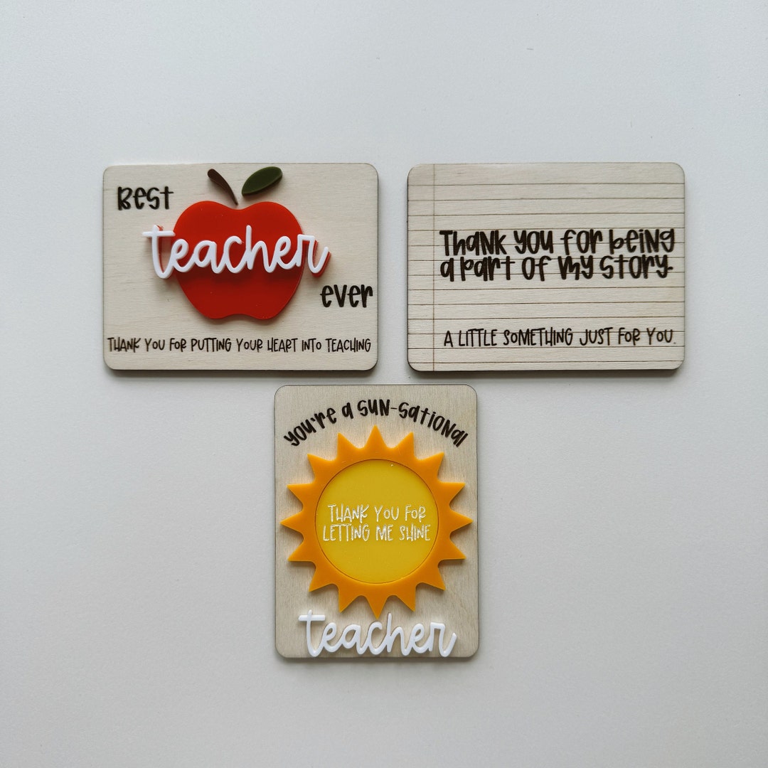 Teacher Card Holder | Gift Card | Teacher Appreciation Day | Teacher ...
