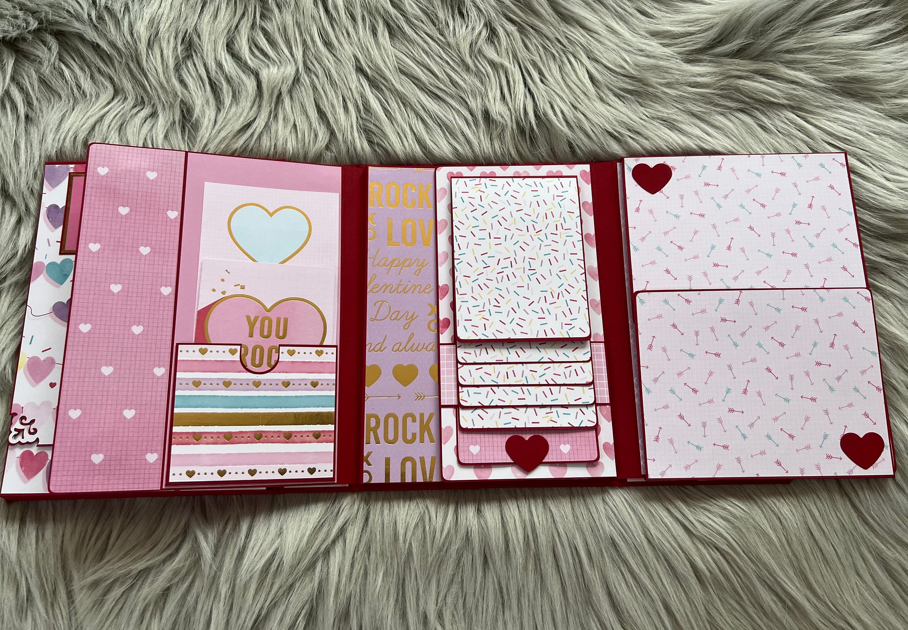 Valentines Album Mini Album Folio Album Handmade Scrapbook - Etsy
