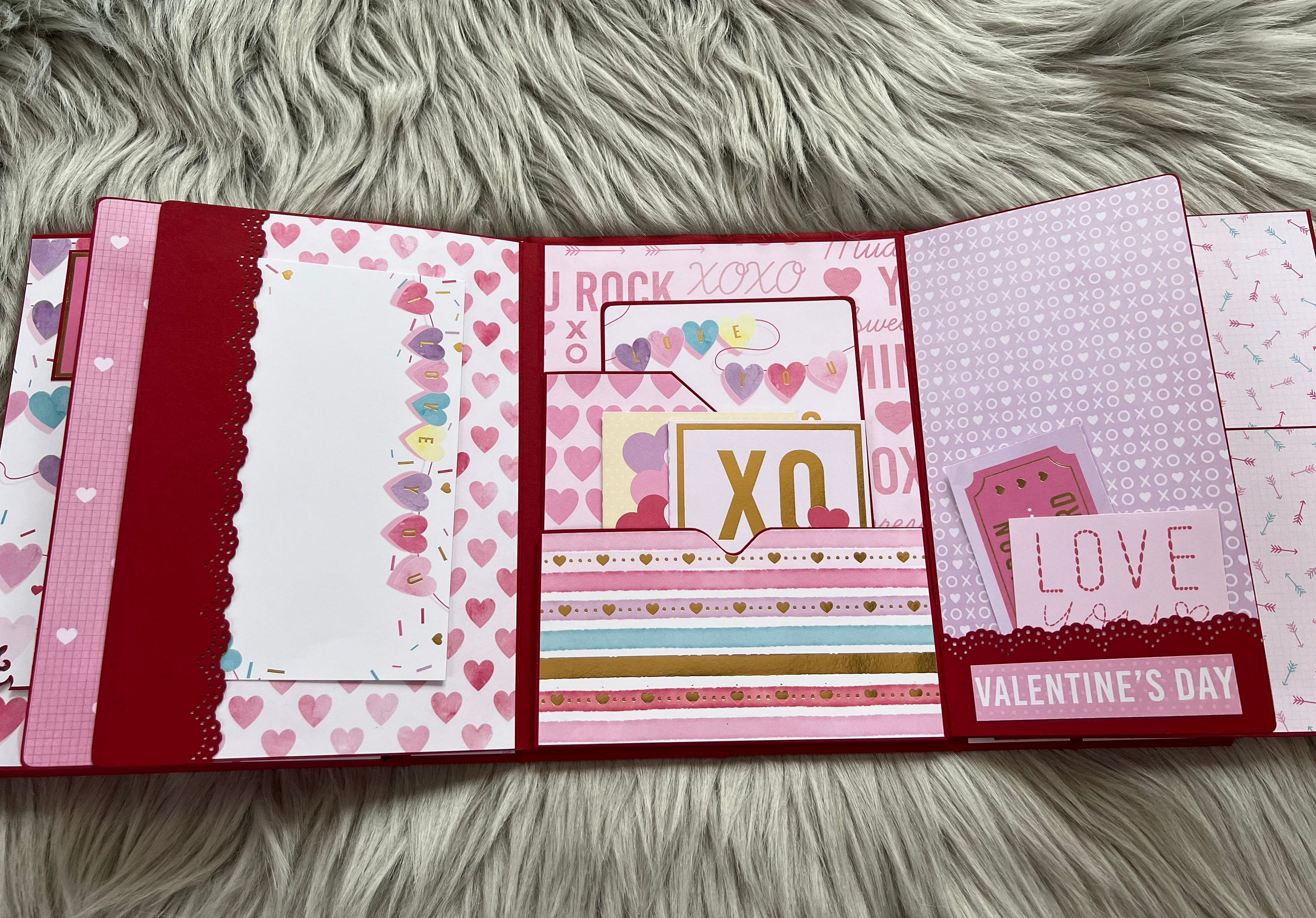Valentines Album Mini Album Folio Album Handmade Scrapbook - Etsy