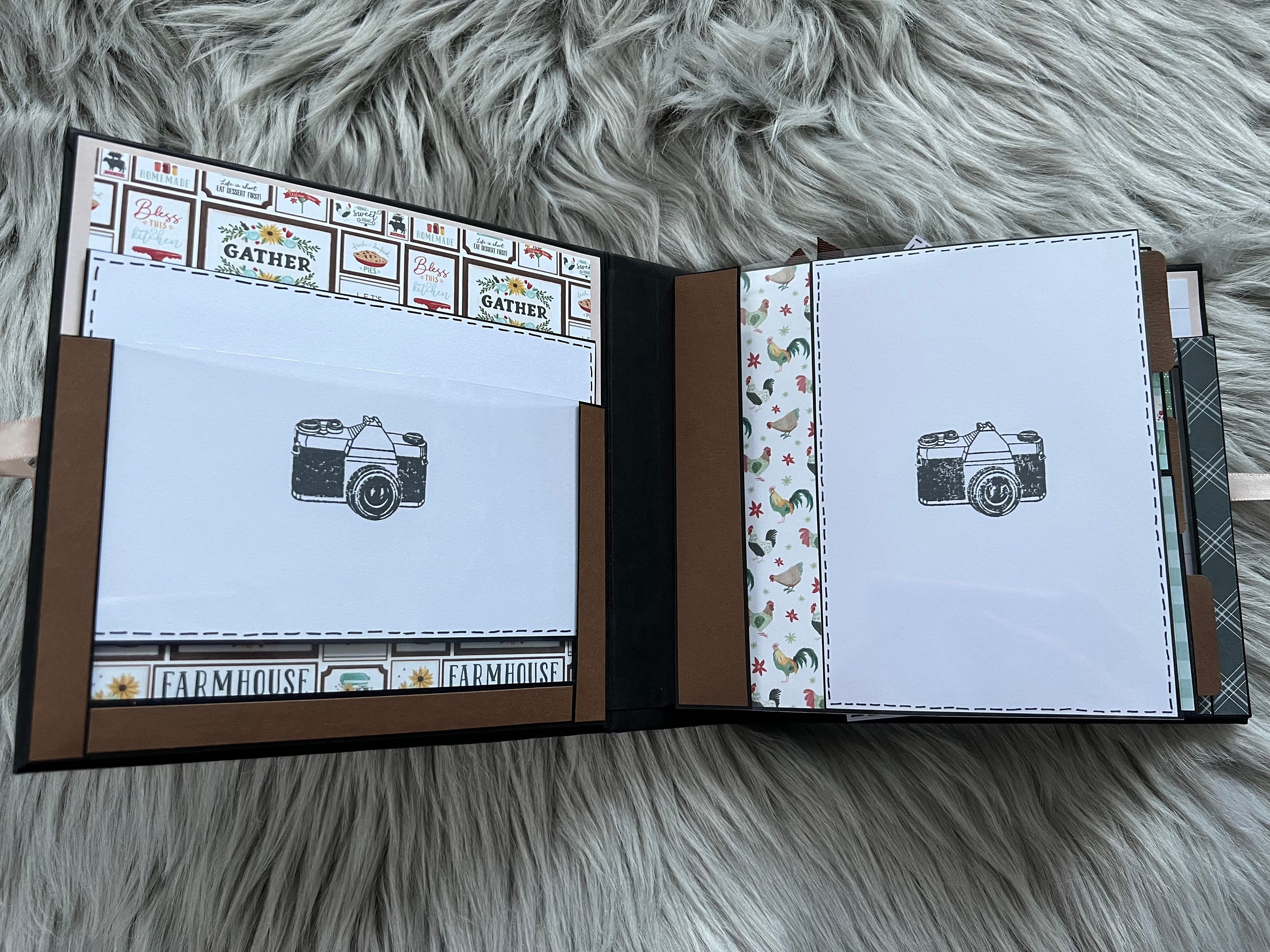 Mini Album, Scrapbook Album, Fall Theme, Sunflower Market, Handmade ...