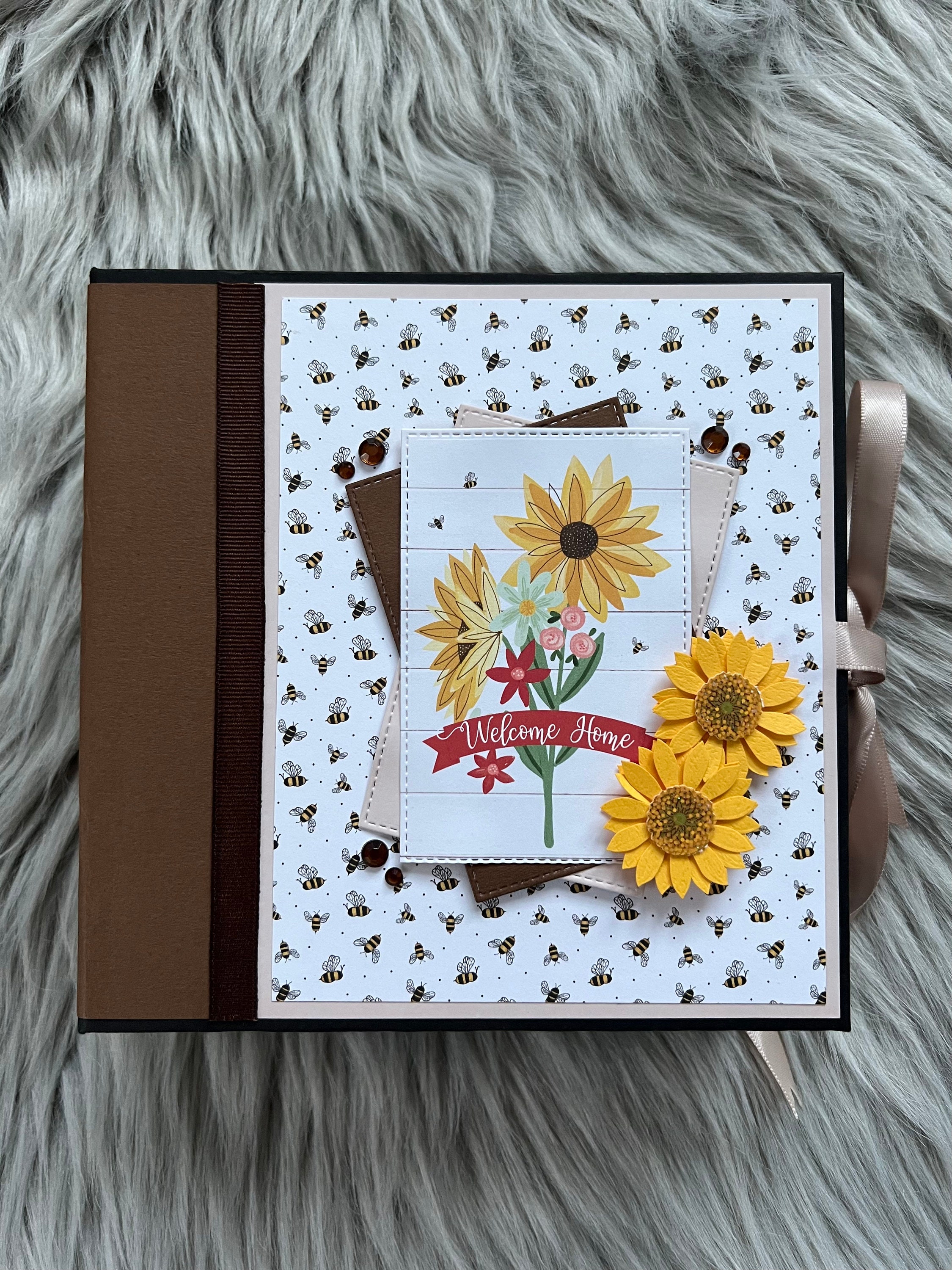 Mini Album, Scrapbook Album, Fall Theme, Sunflower Market, Handmade ...