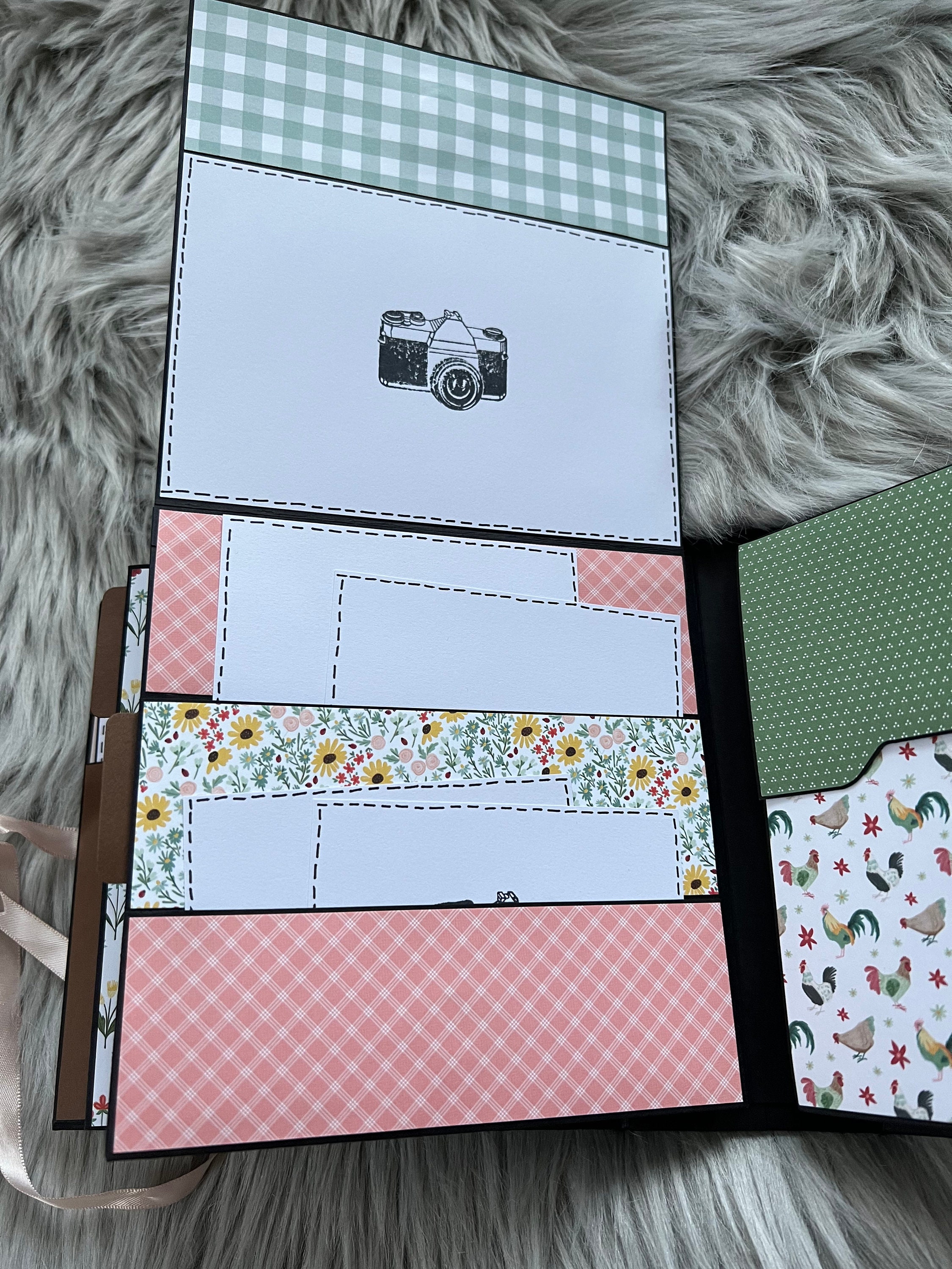 Mini Album, Scrapbook Album, Fall Theme, Sunflower Market, Handmade ...