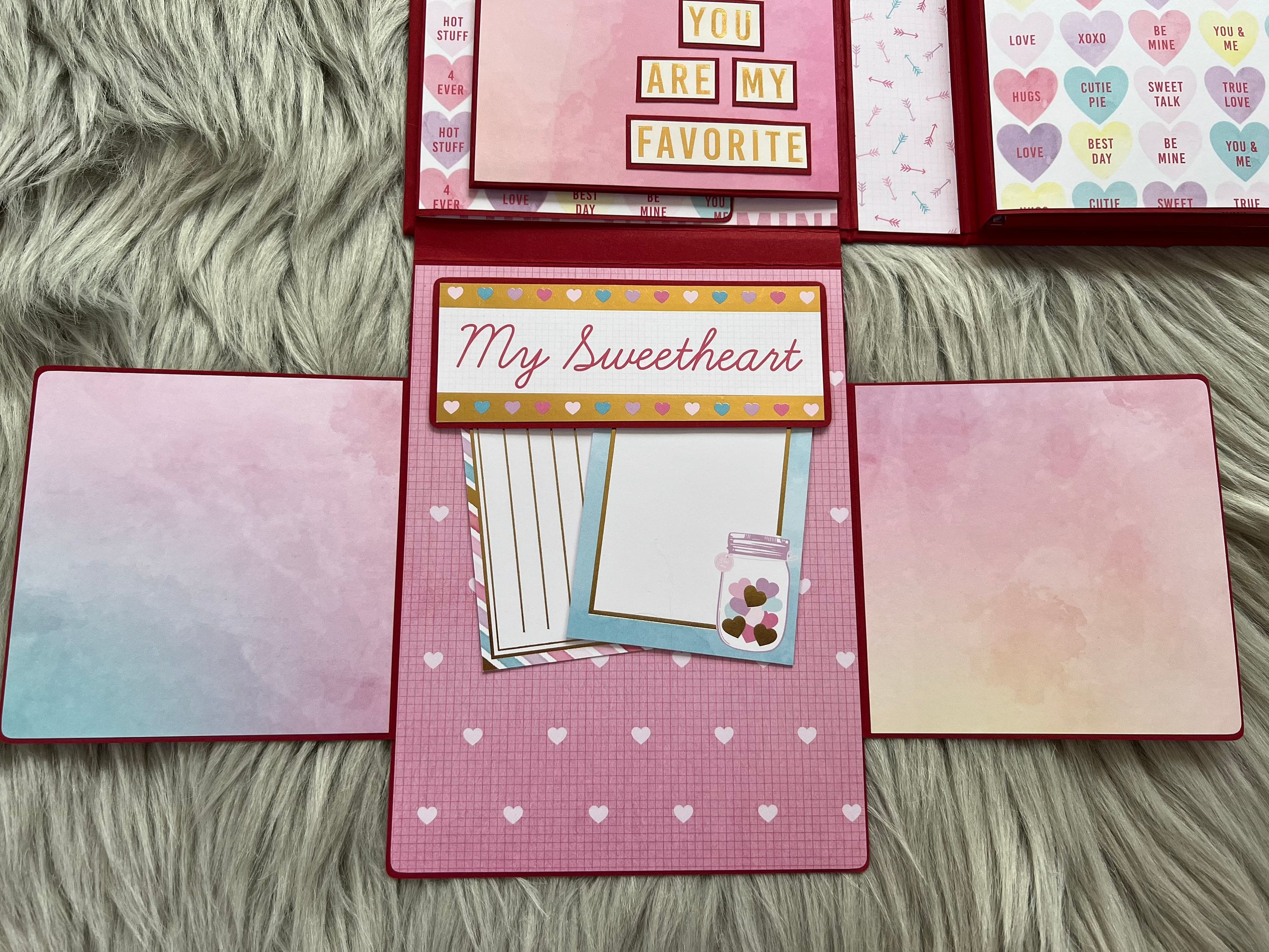 Valentines Album Mini Album Folio Album Handmade Scrapbook - Etsy