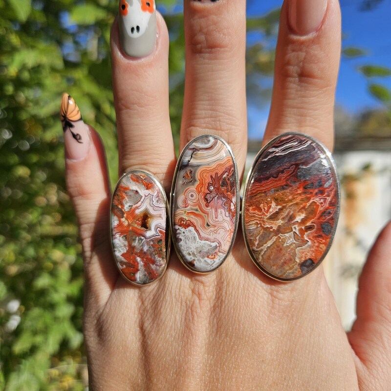 Banded Agate Ring - Etsy