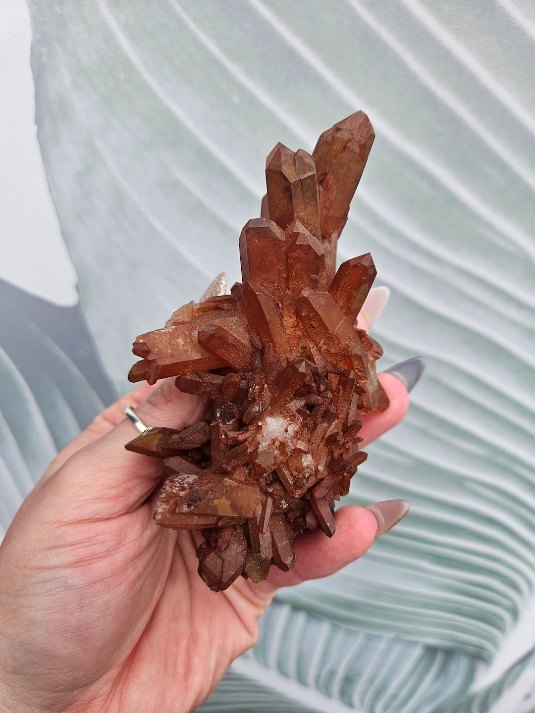 Double Terminated Tangerine Quartz, Hematoid Quartz, Red Hematoid ...