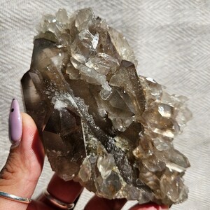 Self-healed Smoky Quartz Cluster - Etsy