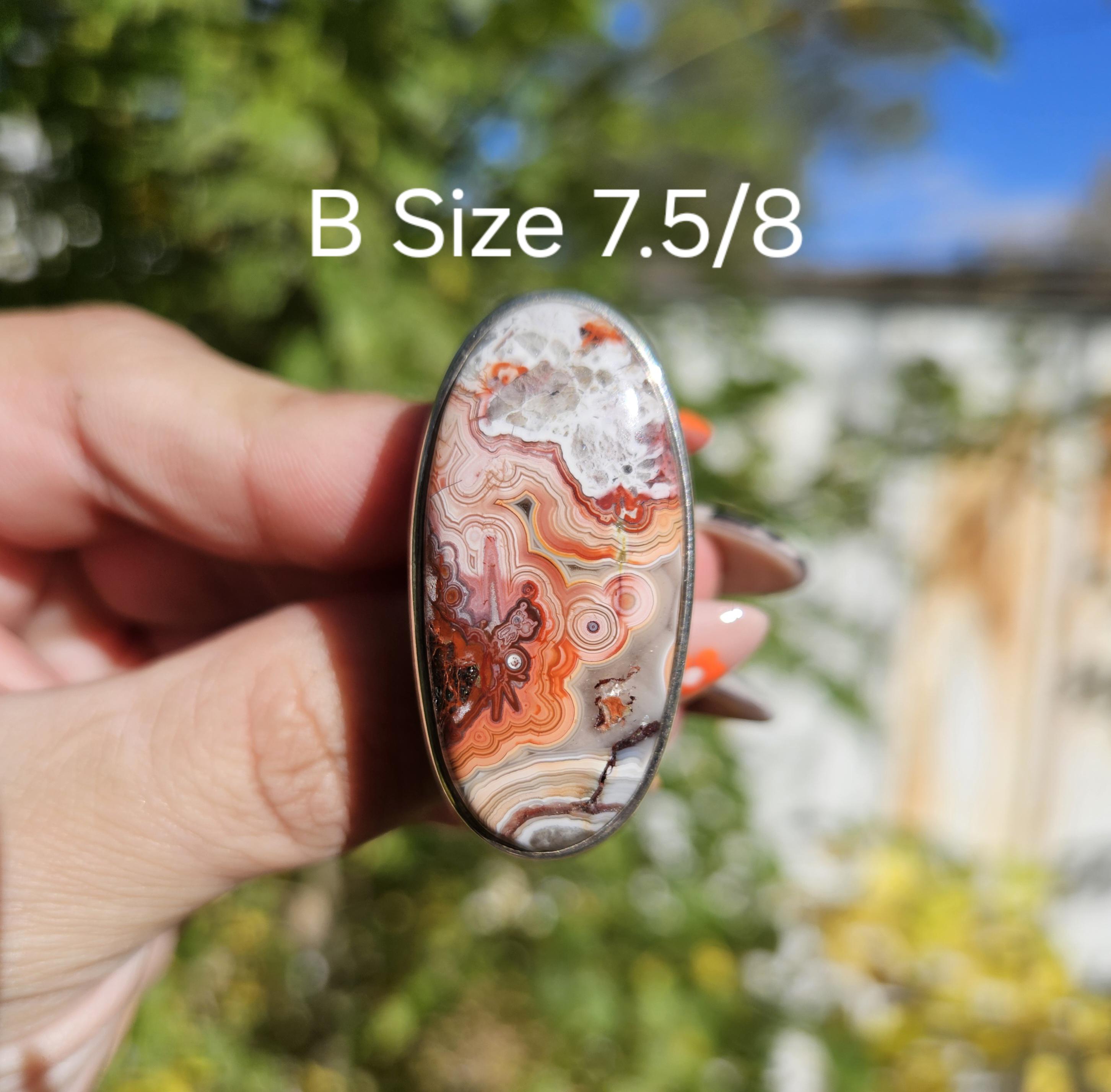 Banded Agate Sterling Silver Rings - Etsy