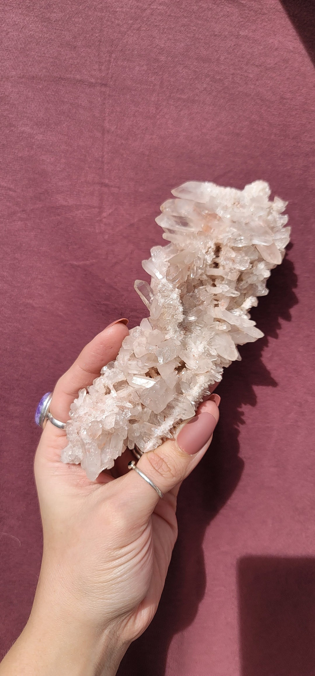 High Grade Pink Himalayan Quartz With Black Tourmaline Inclusions - Etsy