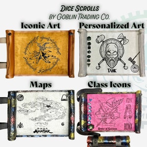 Personalized Chonky Dice Scroll, Dice Case, Roll Mat, D&D, TTRPG ...