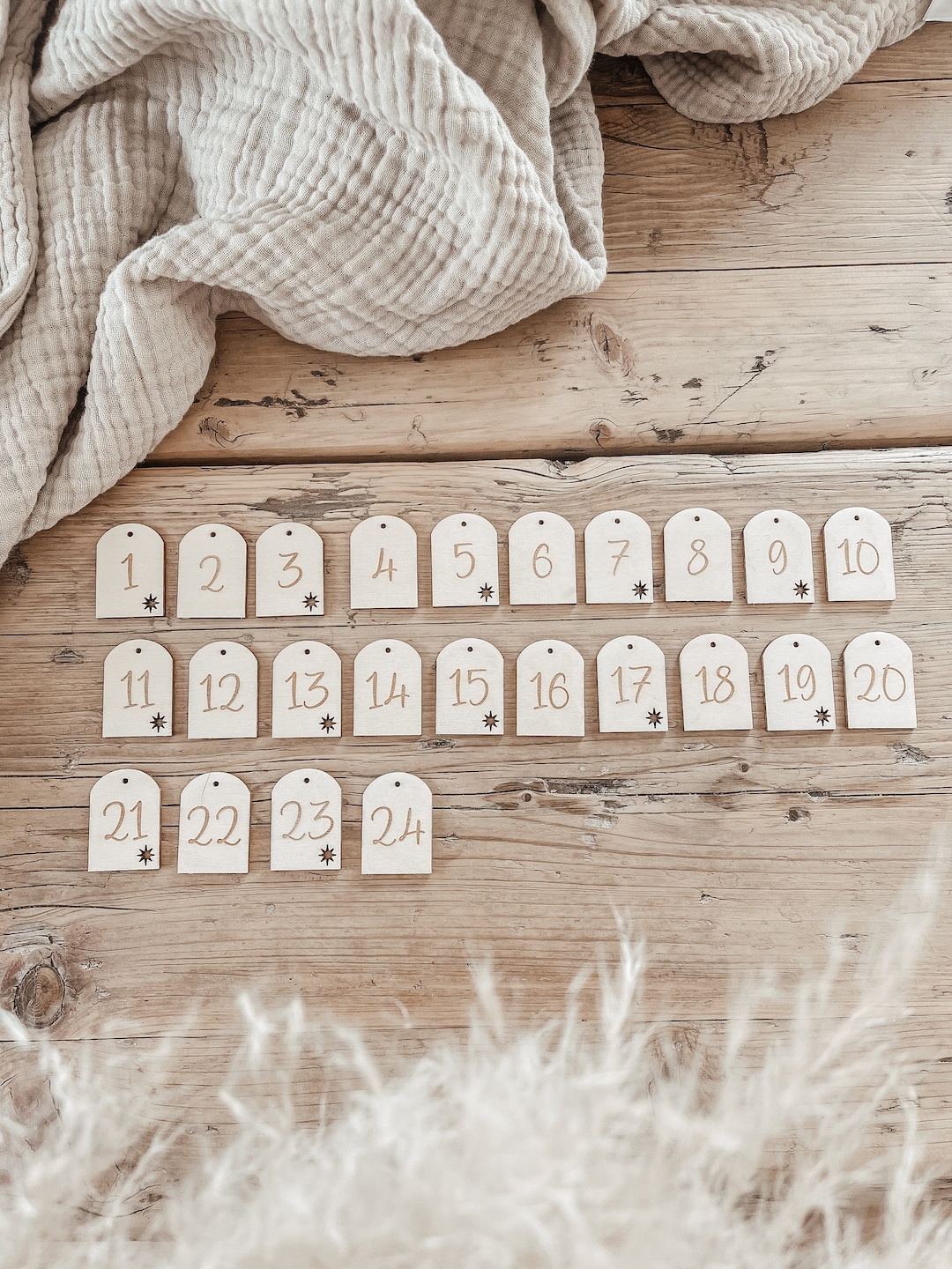 Advent Calendar Numbers I Wooden Numbering 1-24 Numbers - Etsy