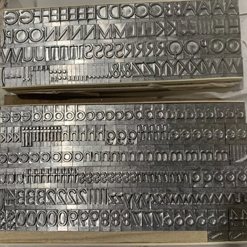 Letterpress Type - Etsy