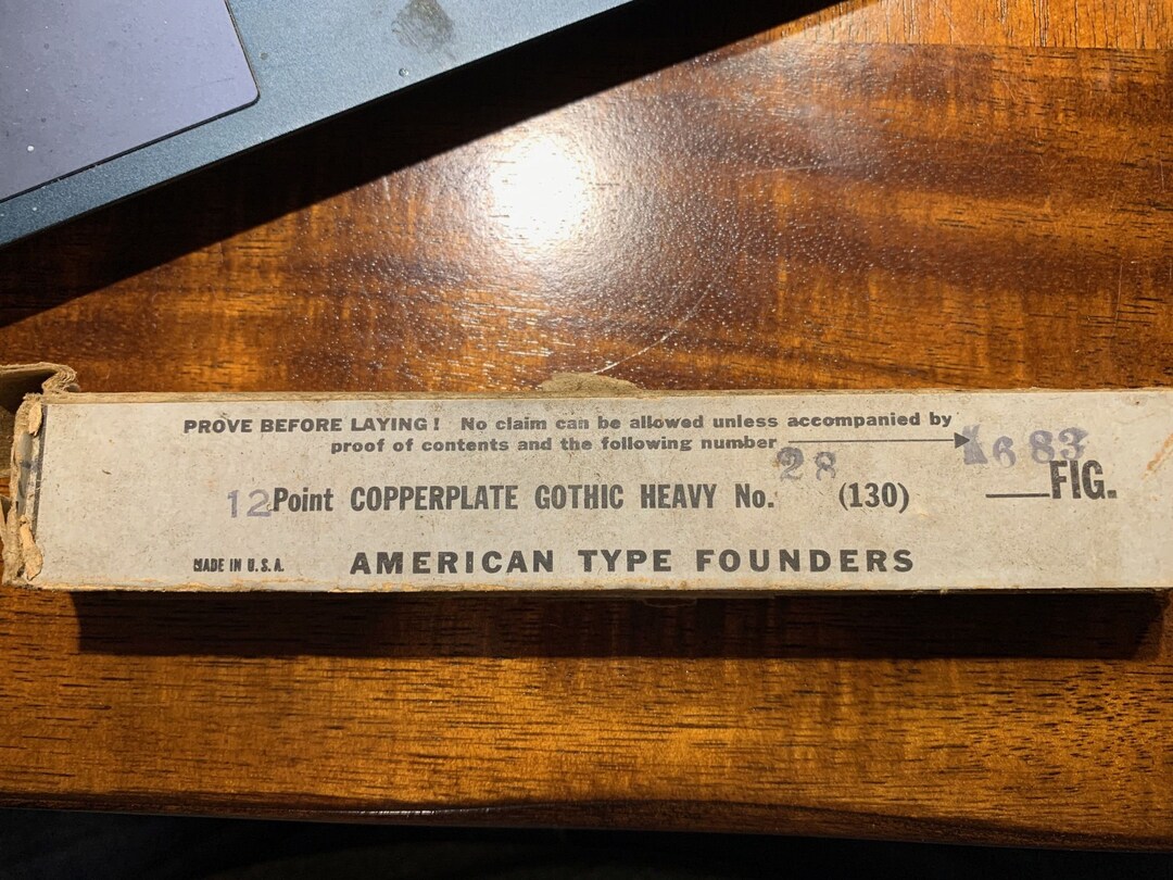 Figures Only: Copperplate Gothic #130 No. 28 Font of Numbers for ...