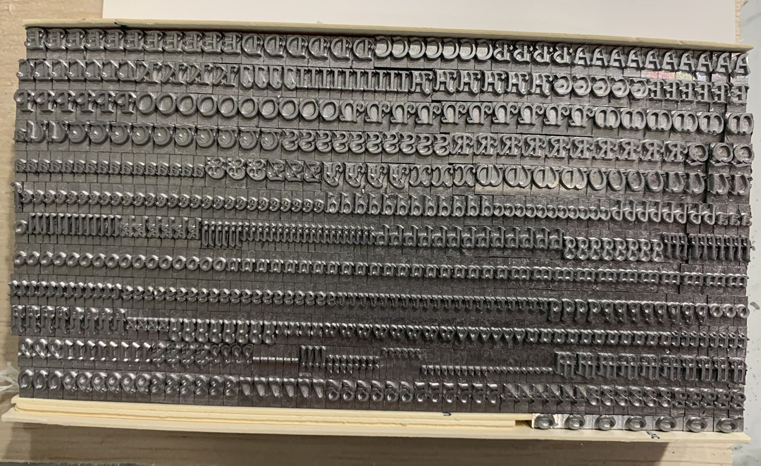 Complete Font of Freehand 18point for Letterpress Printing. Cast by Bob ...