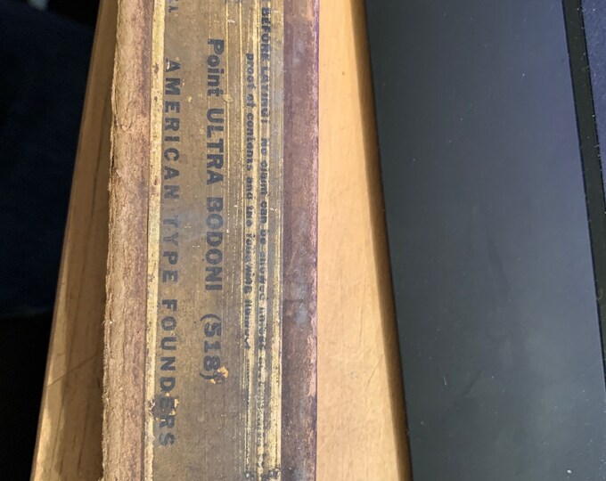 Ultra Bodoni 12 Pt Lower-case Only, Cast by ATF - New Old Stock - Etsy