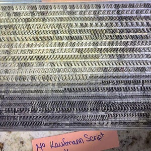 Kaufmann Script 14 Point, ATF Complete Font for Letterpress Printing - Etsy