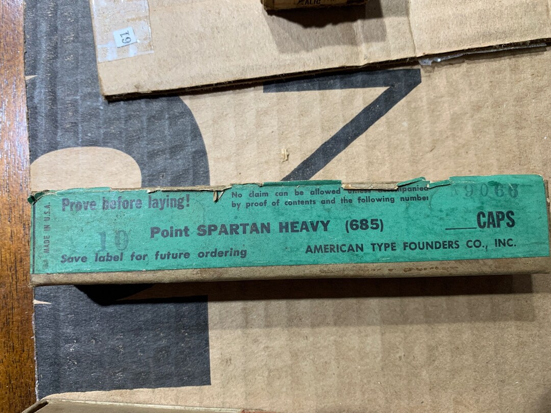 Spartan Heavy Caps Only ATF 685 in 10 Point for Letterpress - Etsy