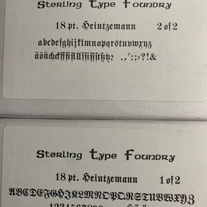 Heintzemann 18pt New Font for Letterpress Printing - Etsy