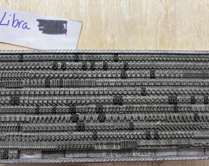 Libra 14 Point Complete Font for Letterpress Printing - Etsy