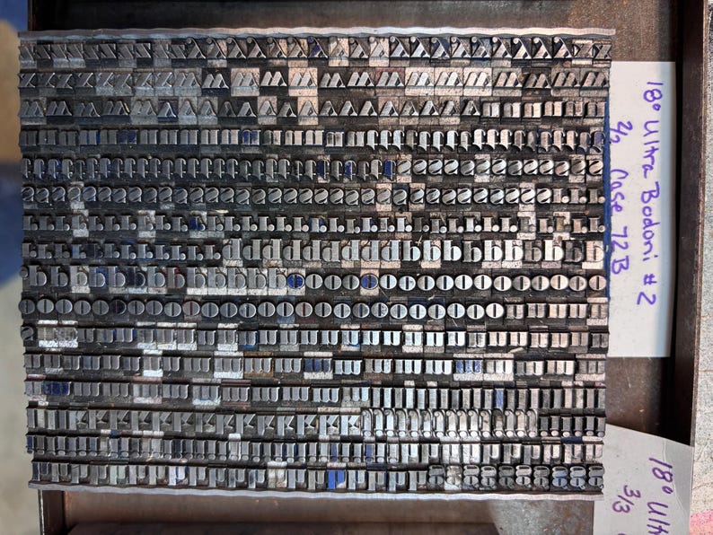 Ultra Bodoni 18 Point Font for Letterpress Printing. - Etsy