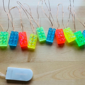 New Lego Fairy Lights String of Red, Blue, Green, Yellow Glitter Legos ...