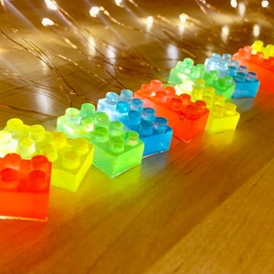 New Lego Fairy Lights String of Red, Blue, Green, Yellow Glitter Legos ...