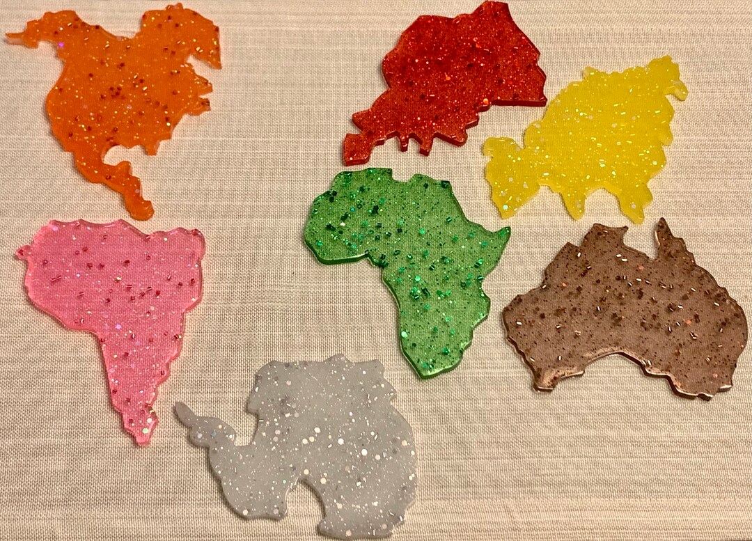 Montessori World Map Continents - Etsy