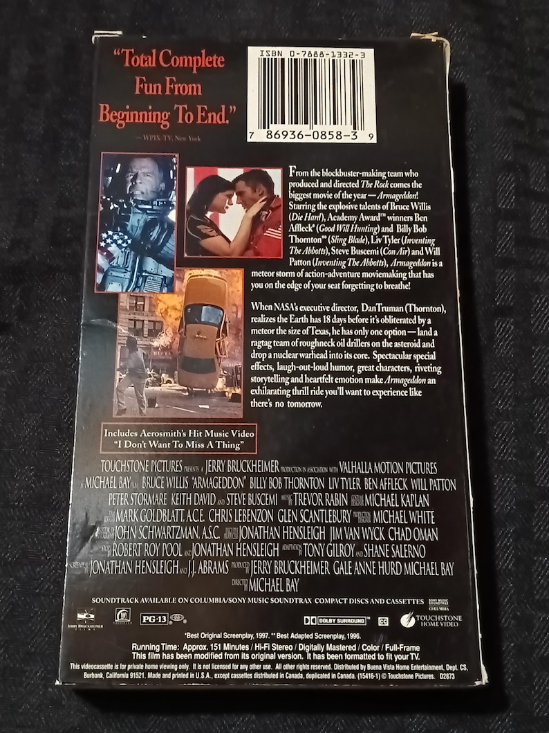 Armageddon (VHS Movie) - Etsy